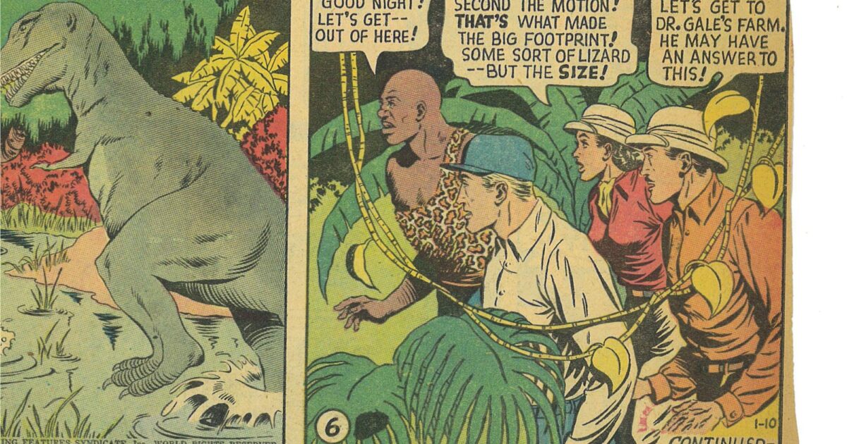 Newspaper clipping color comic, recto: T-Rex… | Intuit Art Museum