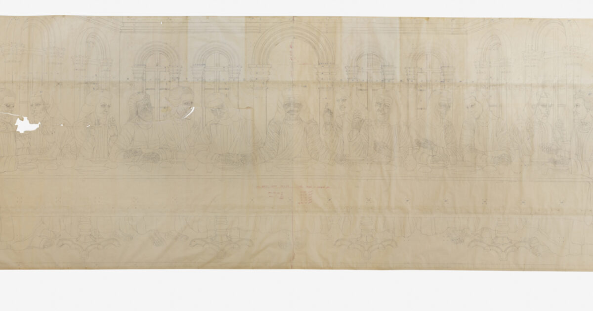 Untitled (The Last Supper, preparatory drawing) | Intuit Art Museum